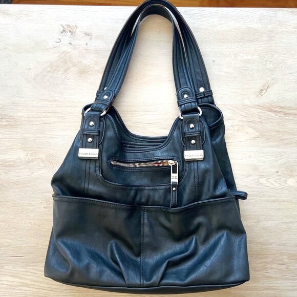 Tyler Rodan | Bags | Tyler Rodan Faux Leather Shoulder Bag Black | Poshmark